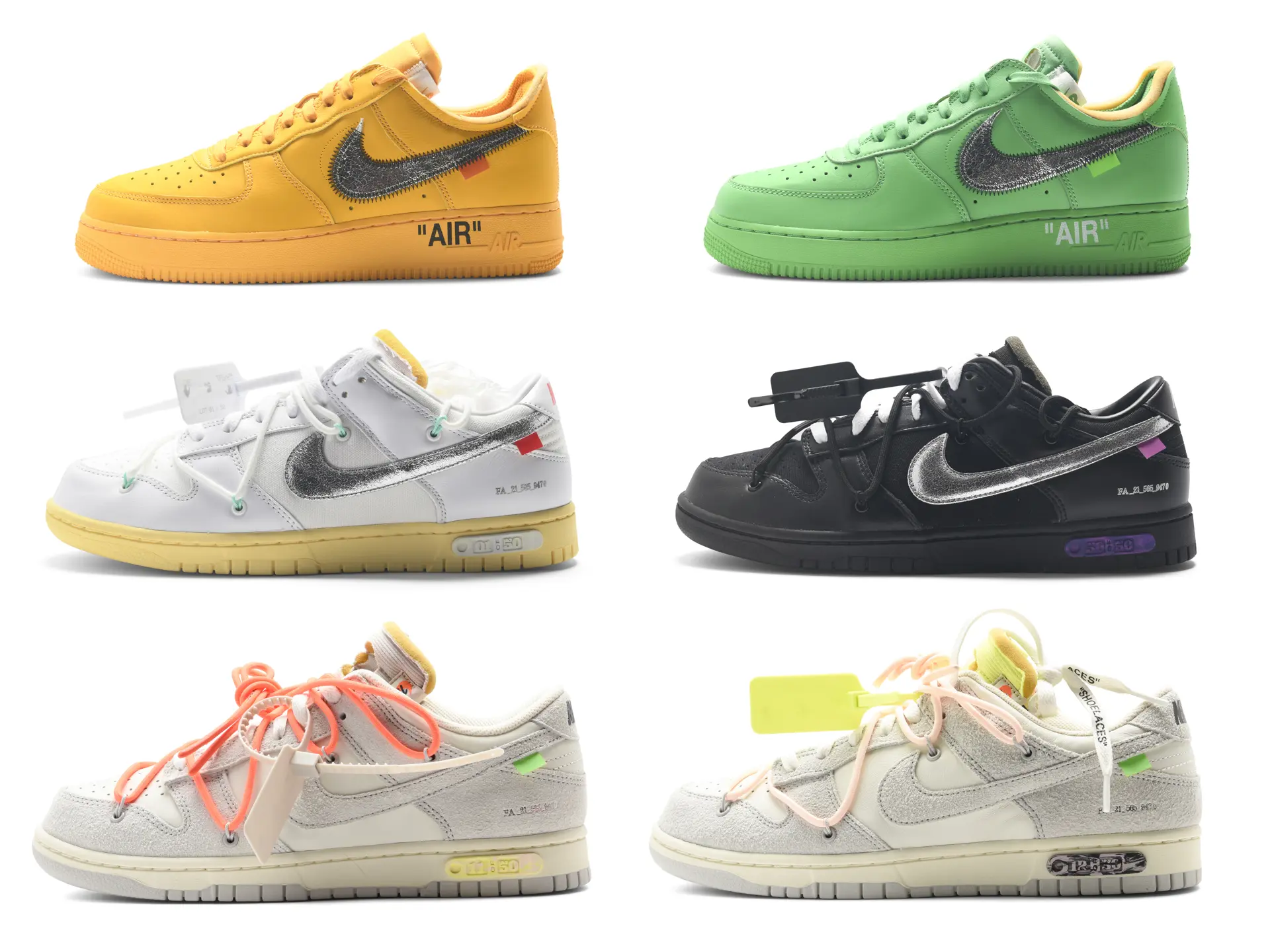 Set of Six | Nike Off-White Sneakers | Dare to Dream | The Ultimate ...