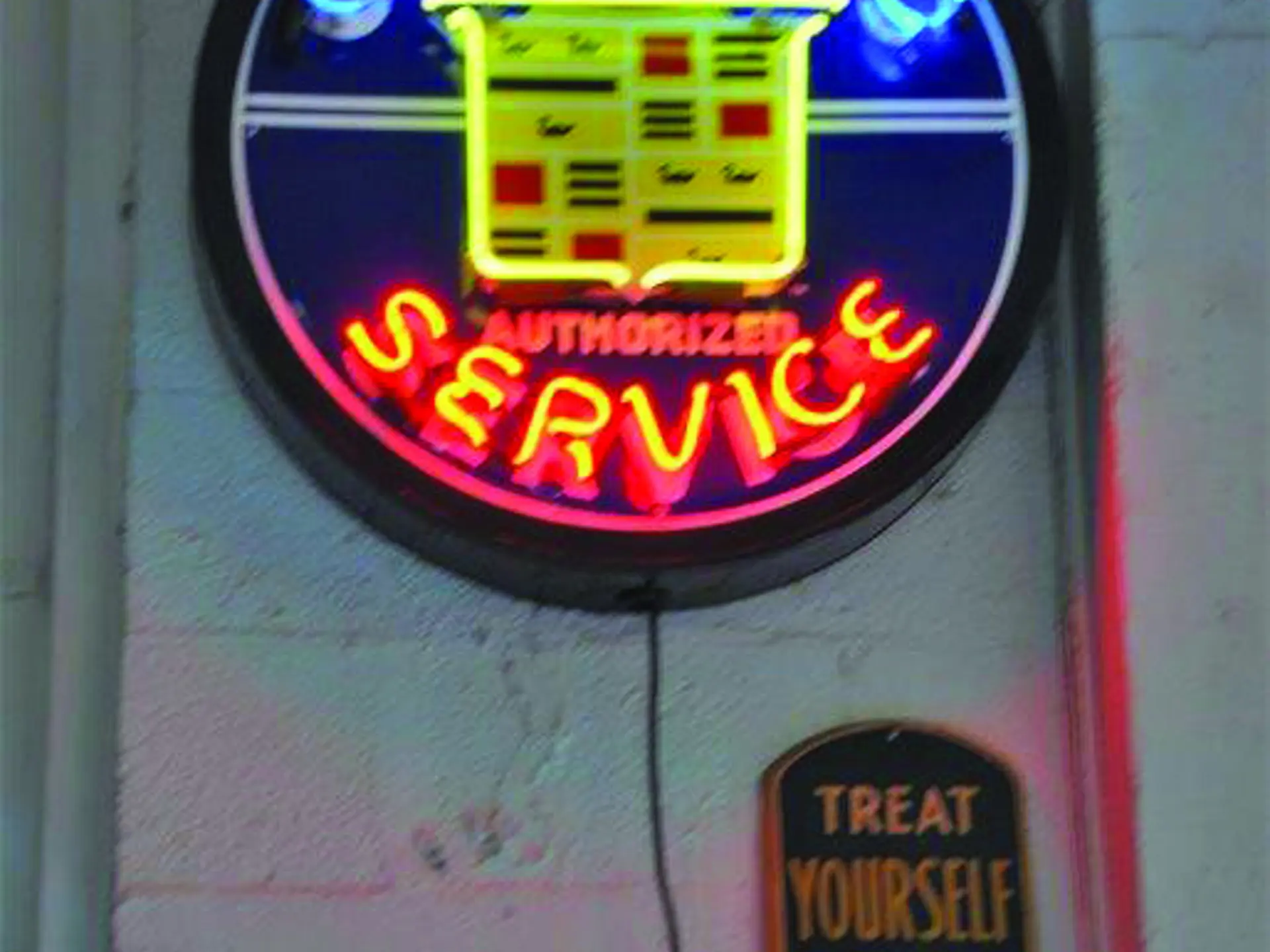 A modern Cadillac Service neon sign. | Fort Lauderdale 2017 | RM Sotheby's