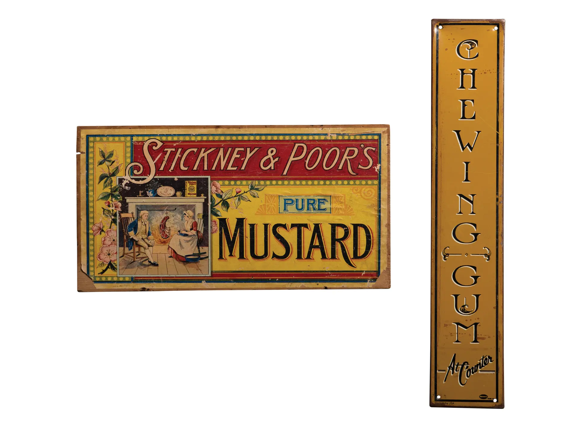 Mustard and Chewing Gum Signs | The Dingman Collection | RM Sotheby's