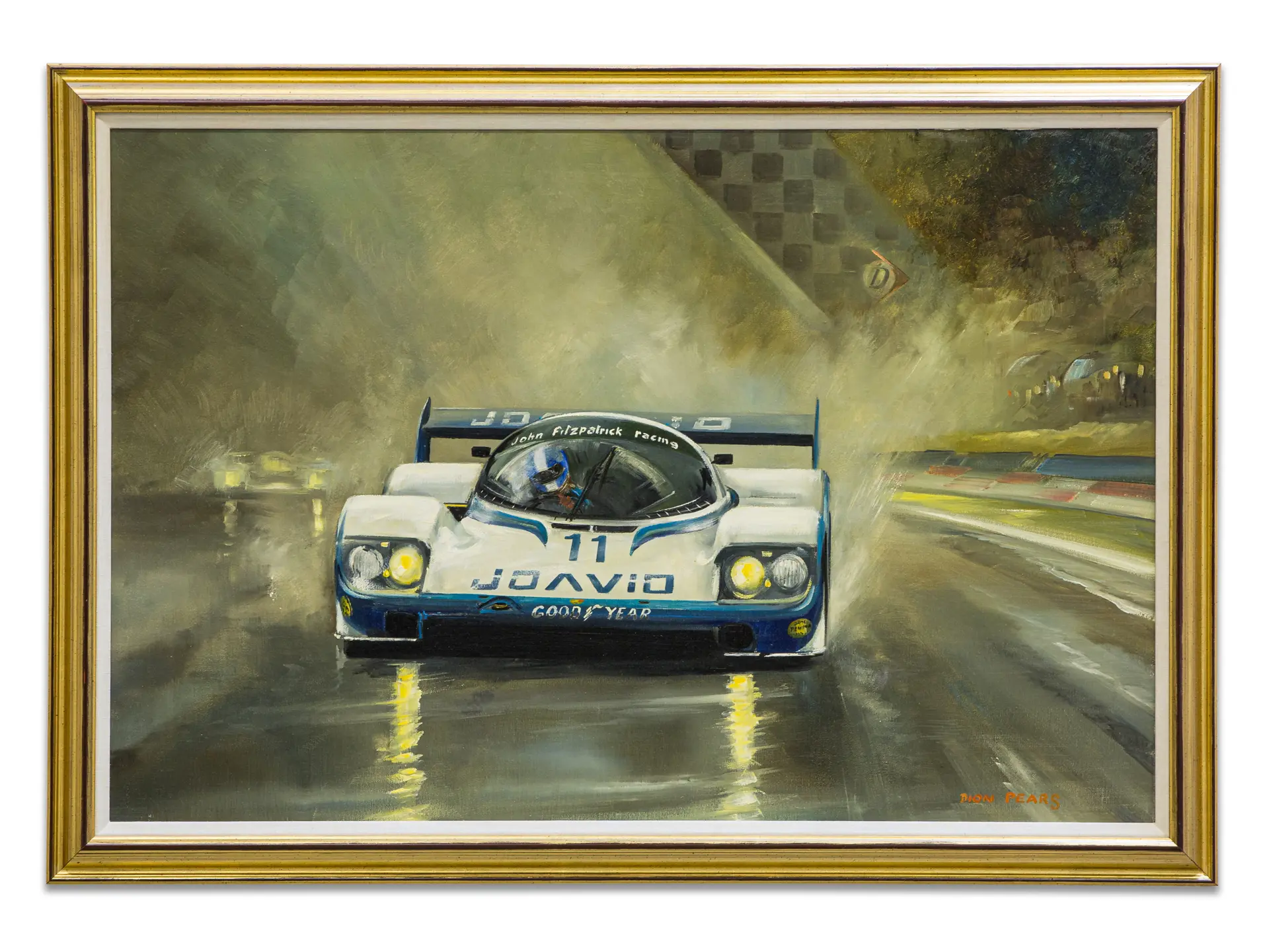 John Fitzpatrick Racing #11 Porsche 956 Group C, Oil Painting by Dion ...