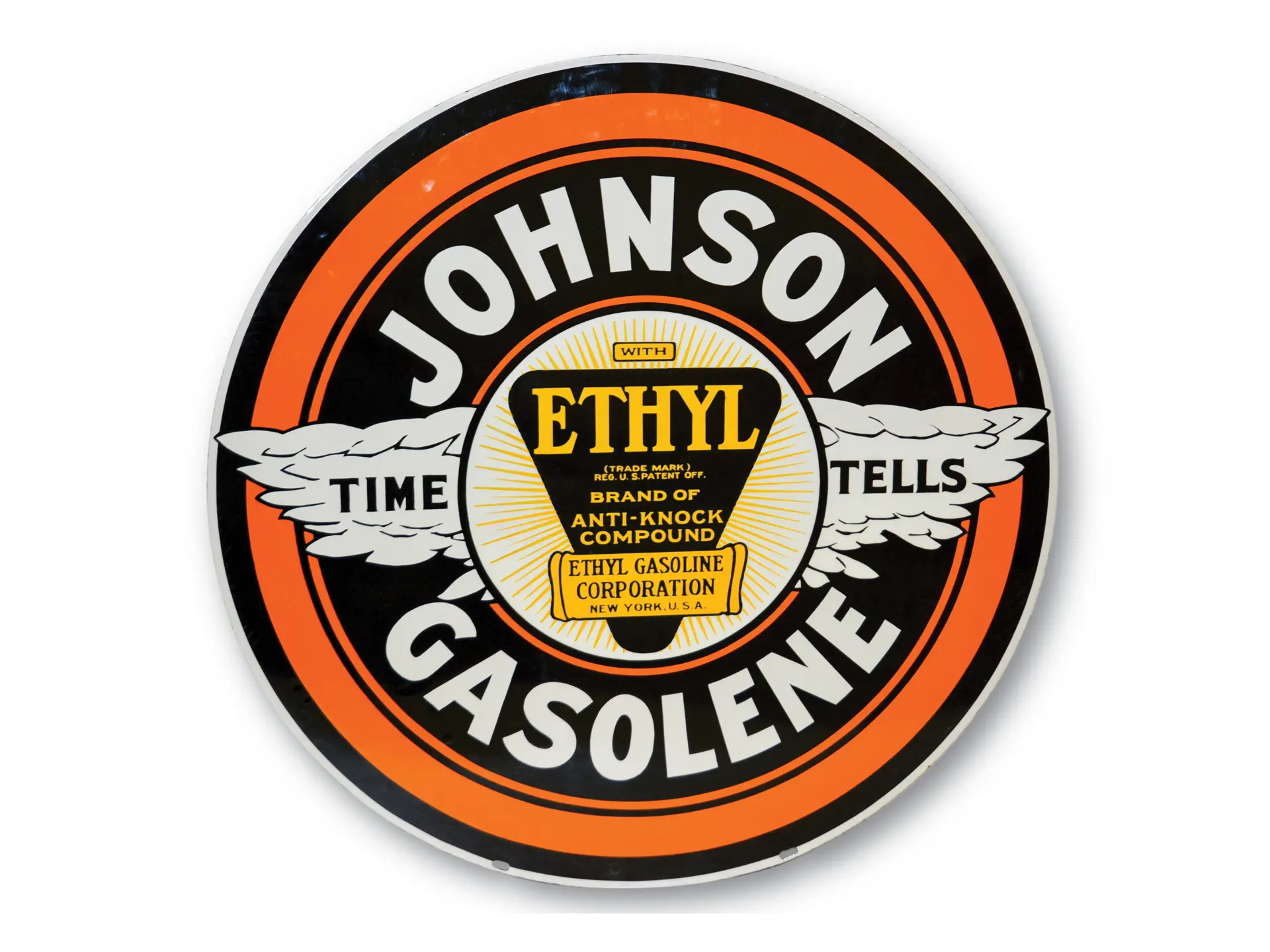 Johnson Gasolene with Ethyl Logo Sign | Auburn Spring 2019 | RM Sotheby's