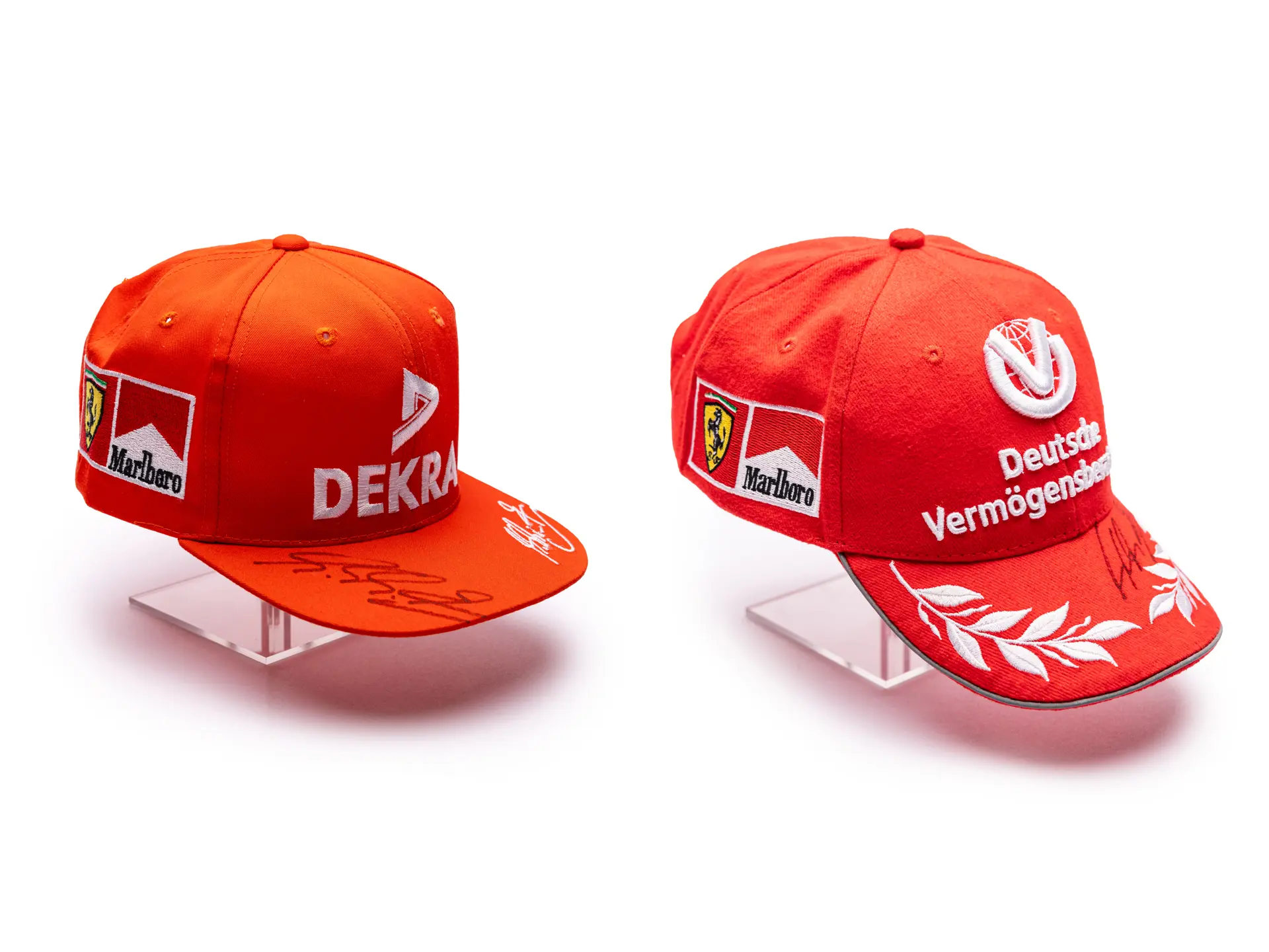 Two Michael Schumacher Formula 1 Signed Caps | The Schumacher and F1 ...