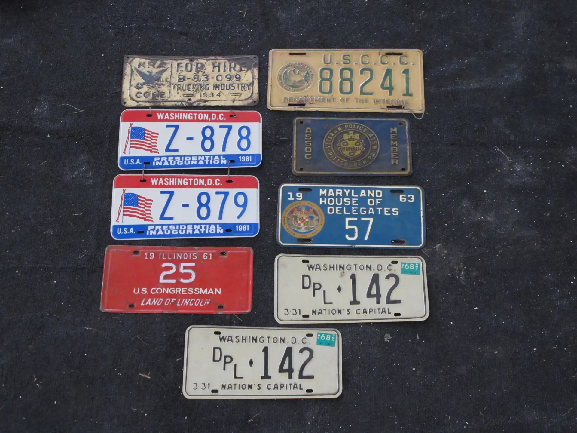 Lot of Political and Government License Plate | The Lee Roy Hartung ...