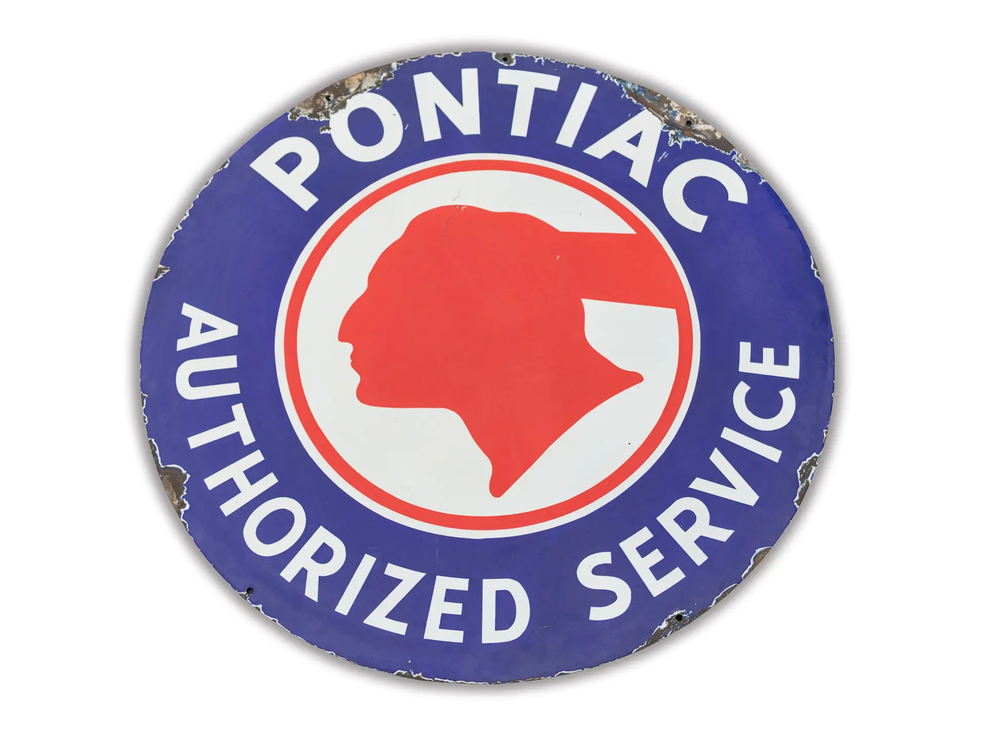 Pontiac Authorized Service Double-Sided Porcelain Sign | Hershey 2018 ...