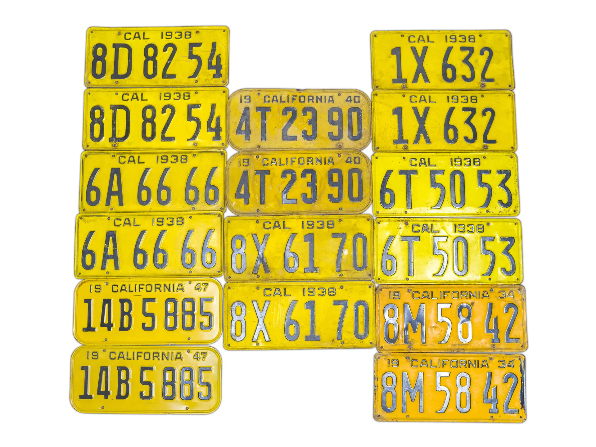 Pairs of California License Plates 1934-1947 | THE MITOSINKA COLLECTION ...