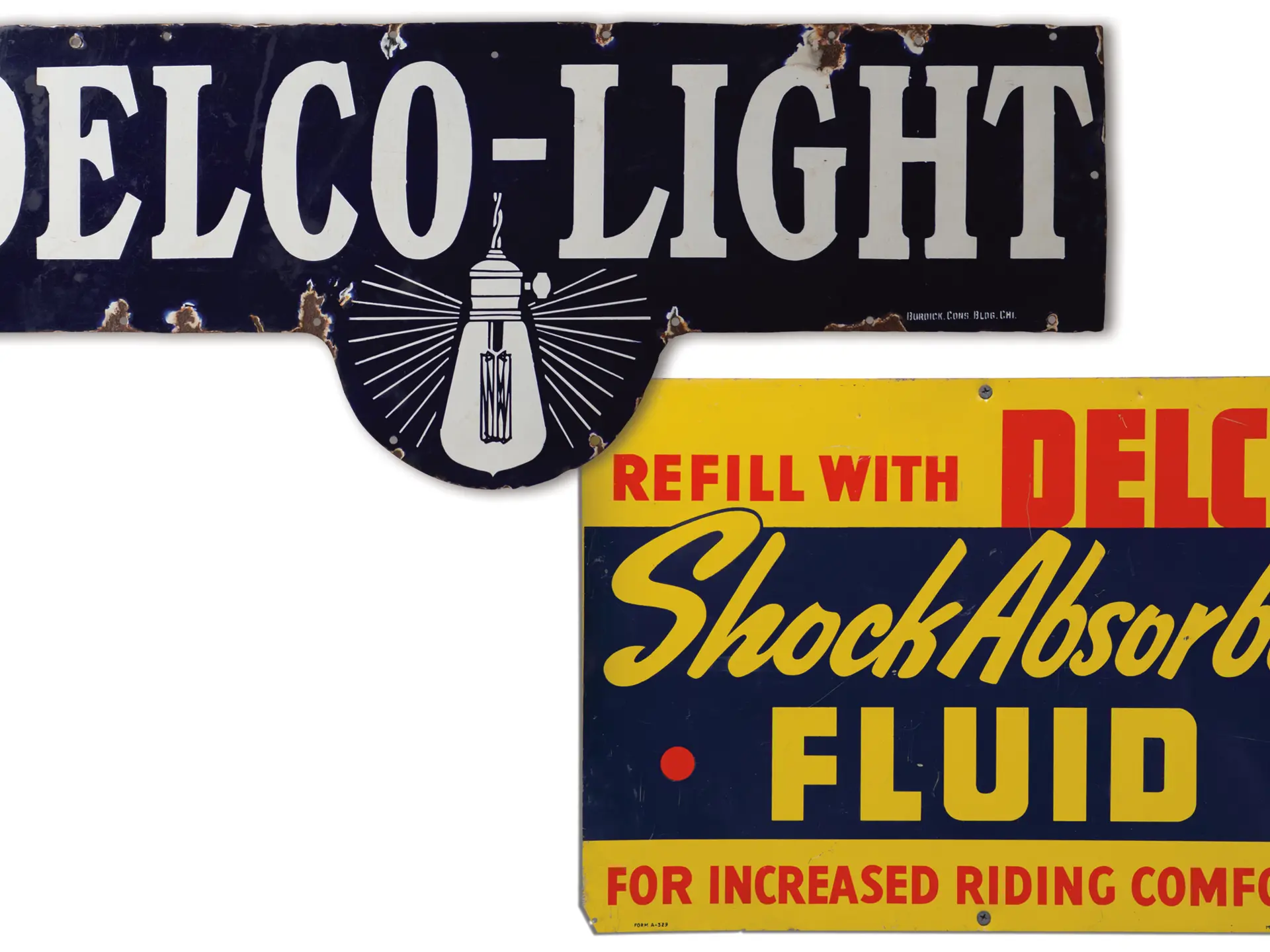 Two Delco Signs | The Dingman Collection 2012 | RM Sotheby's