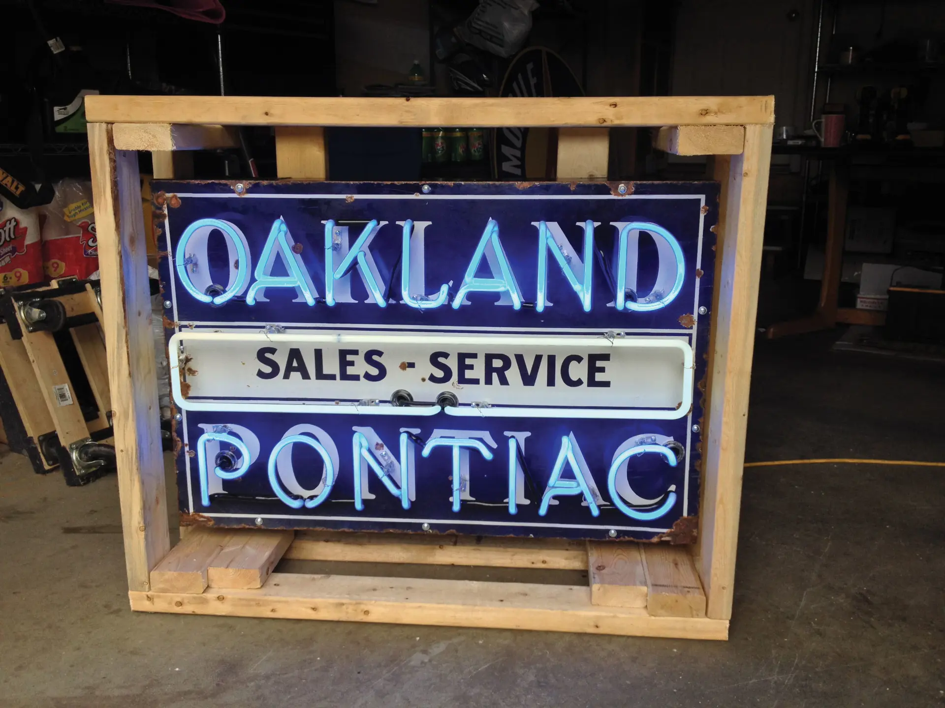 Oakland Pontiac Neon Sign, 24X36in, original, SSPN | Fort Lauderdale ...