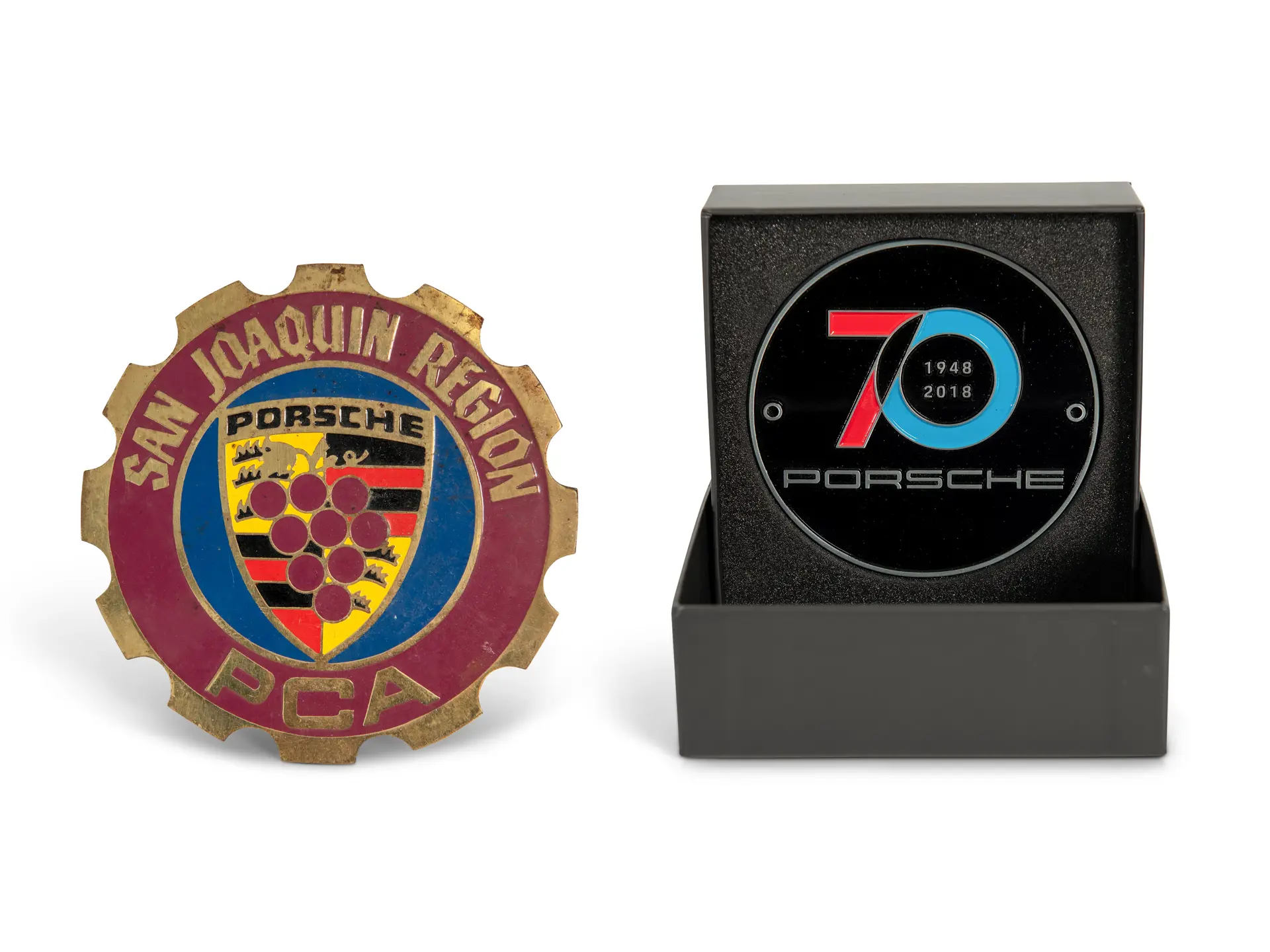 San Joaquin Region PCA and 70th Anniversary Radiator Badges | The White ...