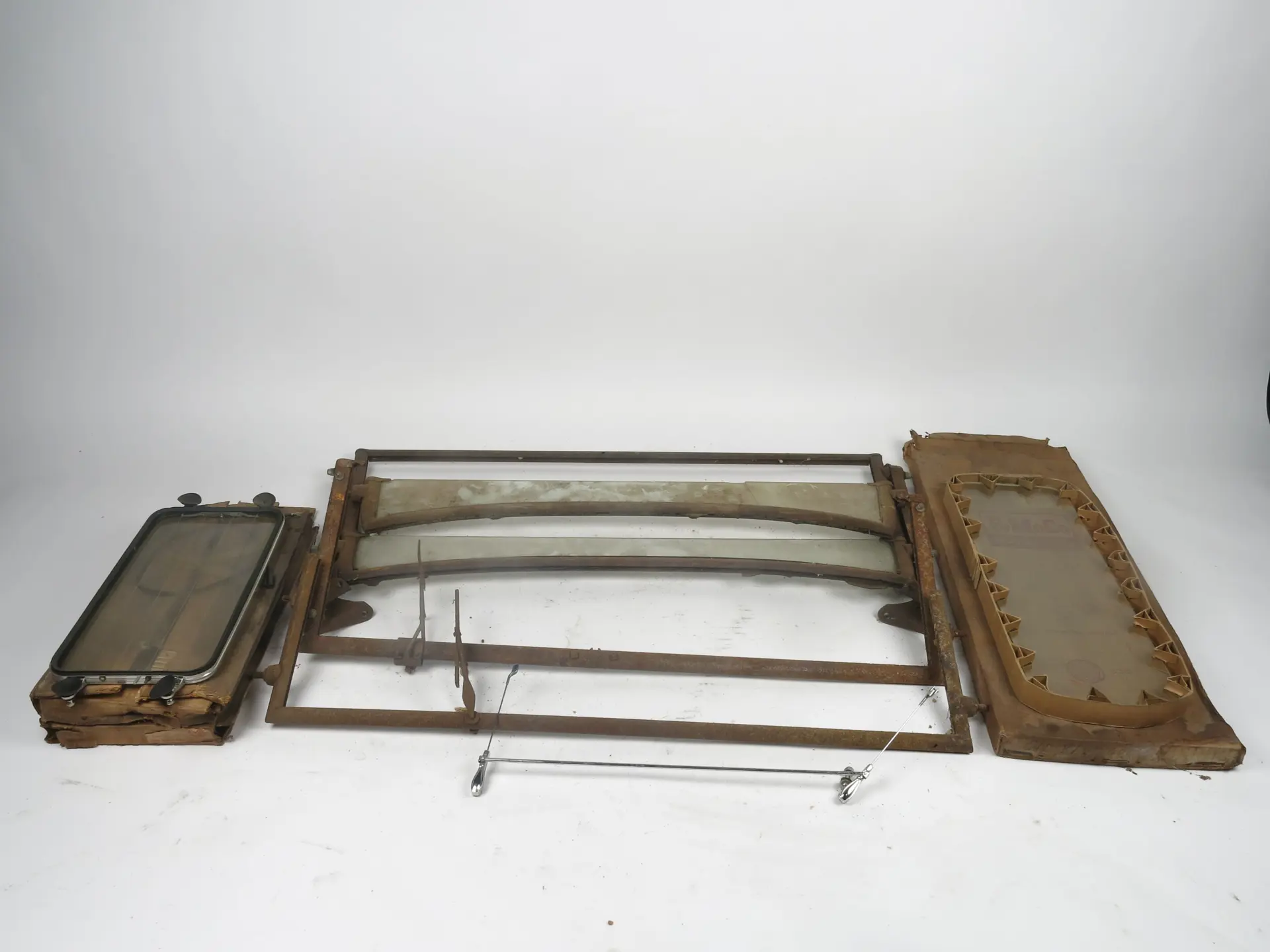 Model "T" ford windshield frames, tandem wiper arms, accessory electric ...