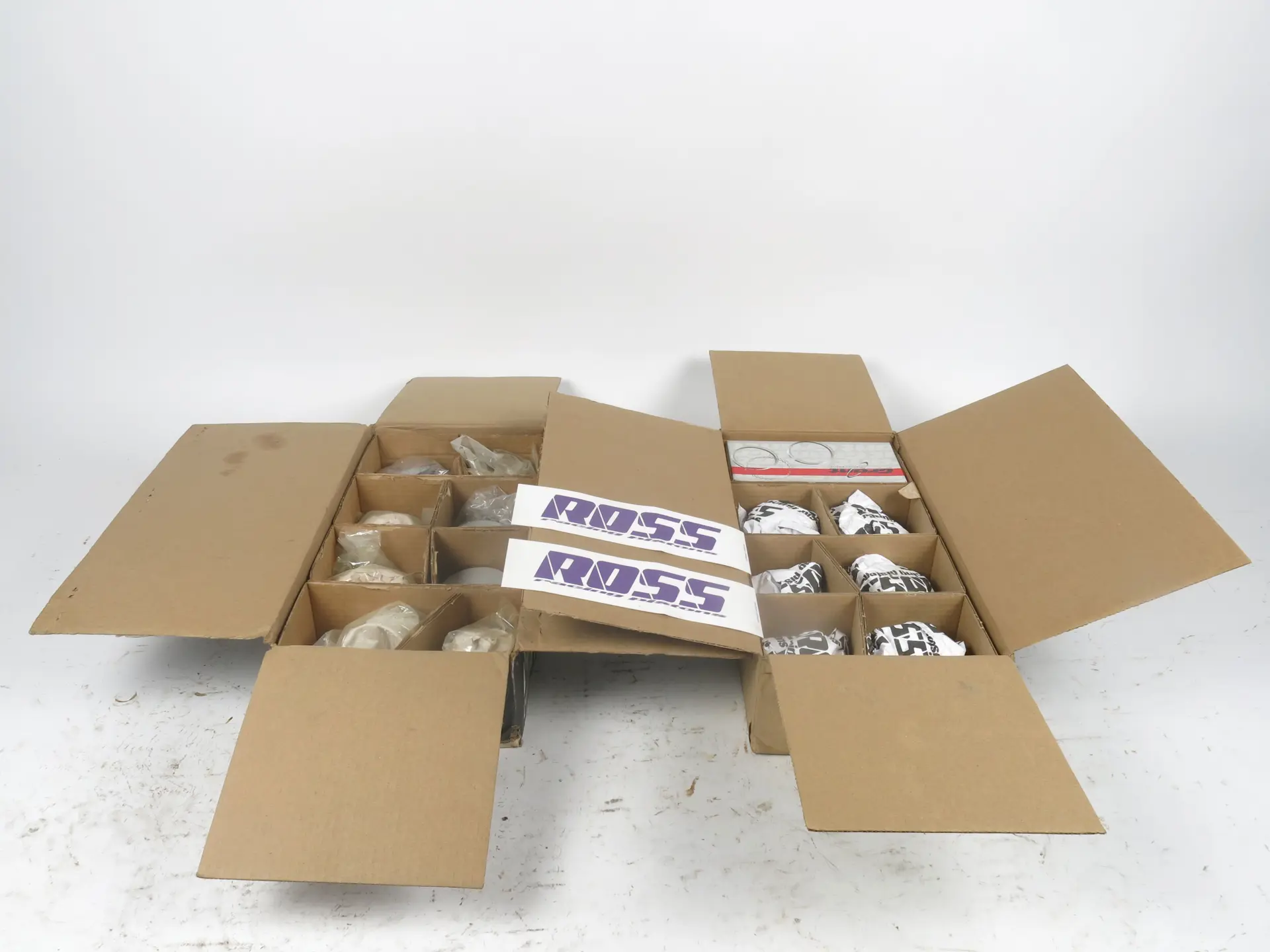 2 Boxes of Ross Racing Pistons for Ford V8 Flathead | Auburn Spring ...