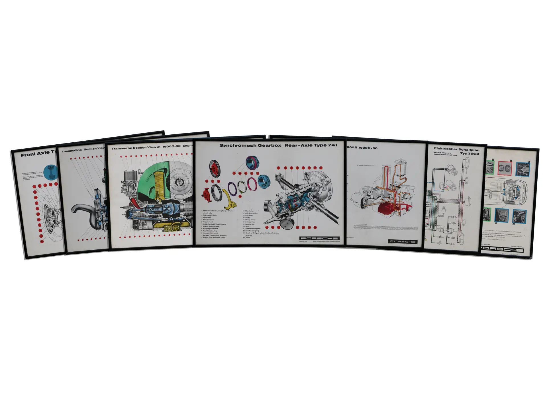 Porsche Workshop Technical Schematics and Cut-Away Framed Posters | The ...