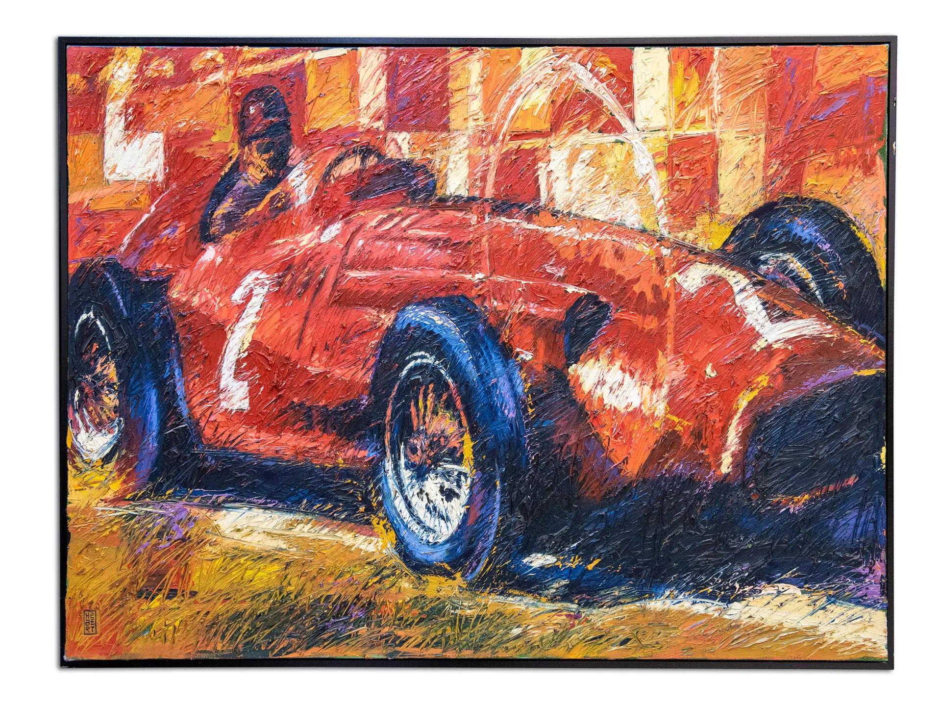 1950s Ferrari Formula 1 Grand Prix Painting by Louis C. Hébert ...