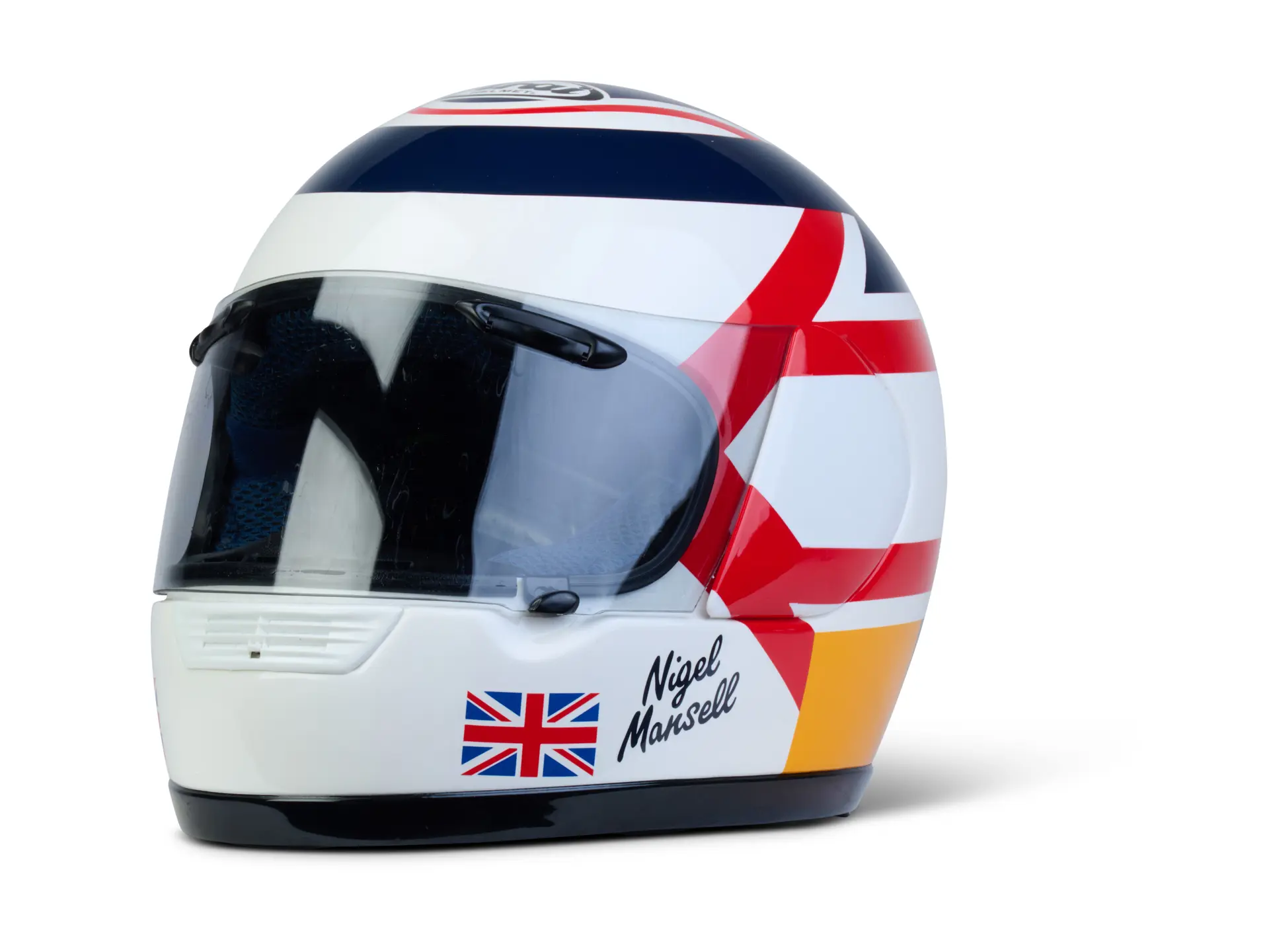 1993 Nigel Mansell Arai Motorbike Helmet | Nigel Mansell’s Legacy ...