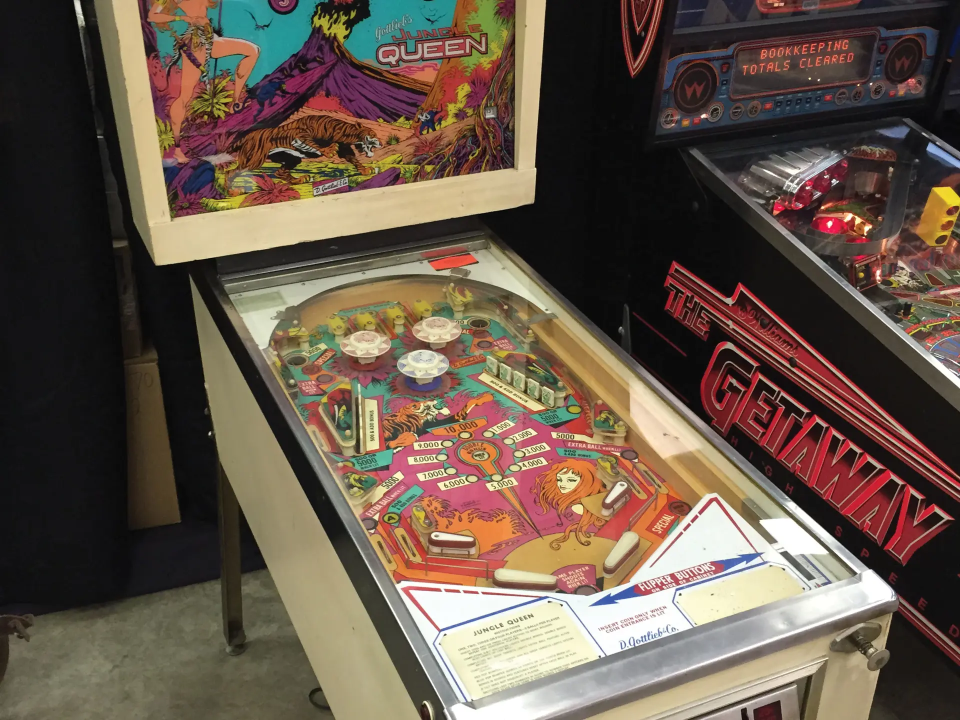 1977 Gottlieb Jungle Queen Pinball Machine | Auburn Fall 2015 | RM ...
