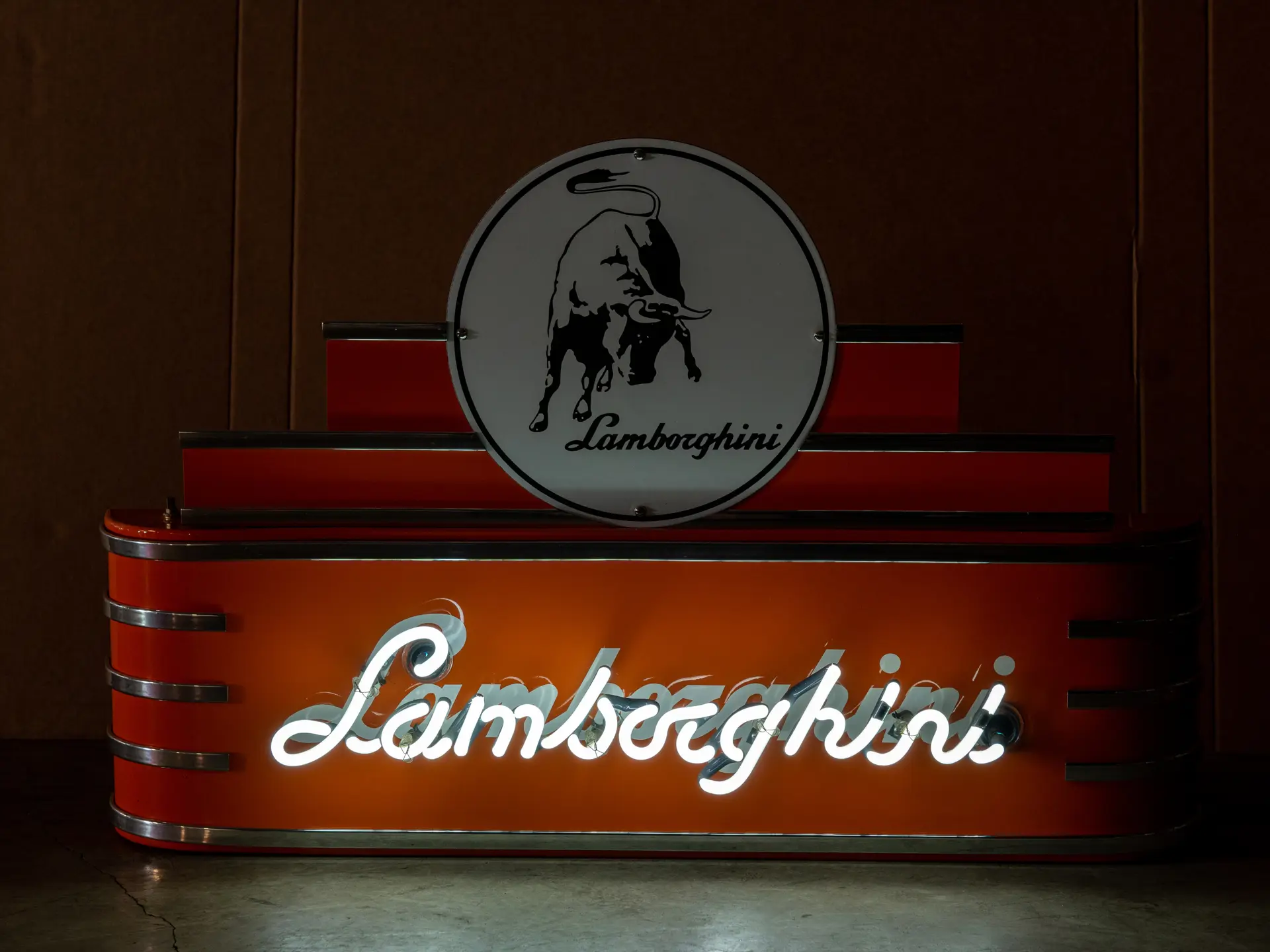 Lamborghini Neon Decorative Sign | Open Roads, August 2021 | RM Sotheby's