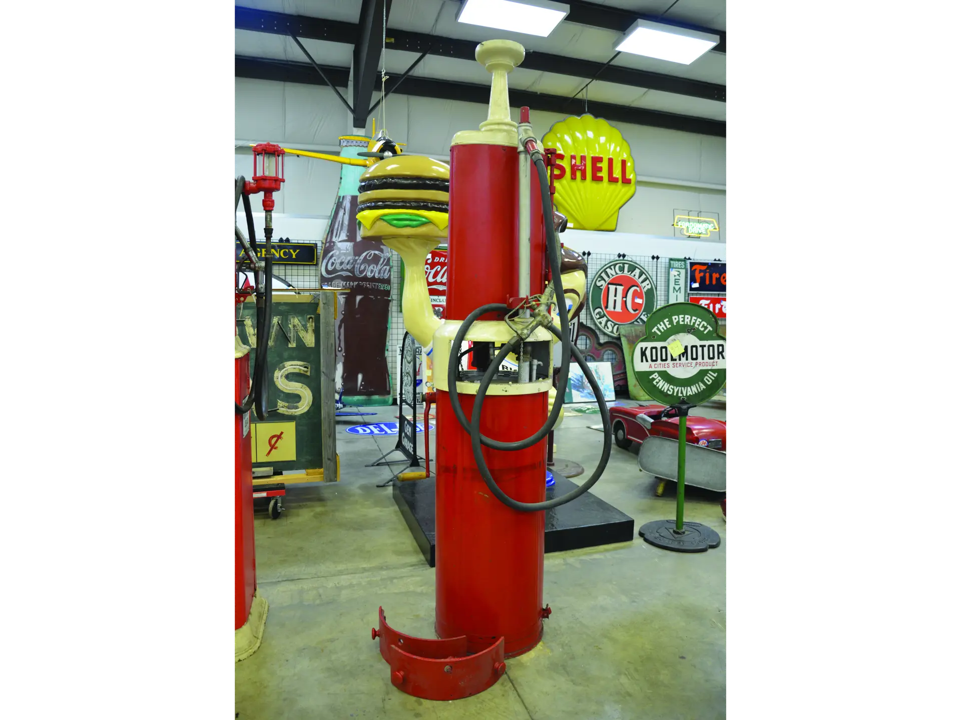 A Gilbert and Barker, pre-visible, 5 gallon gas pump, | Auburn Fall ...
