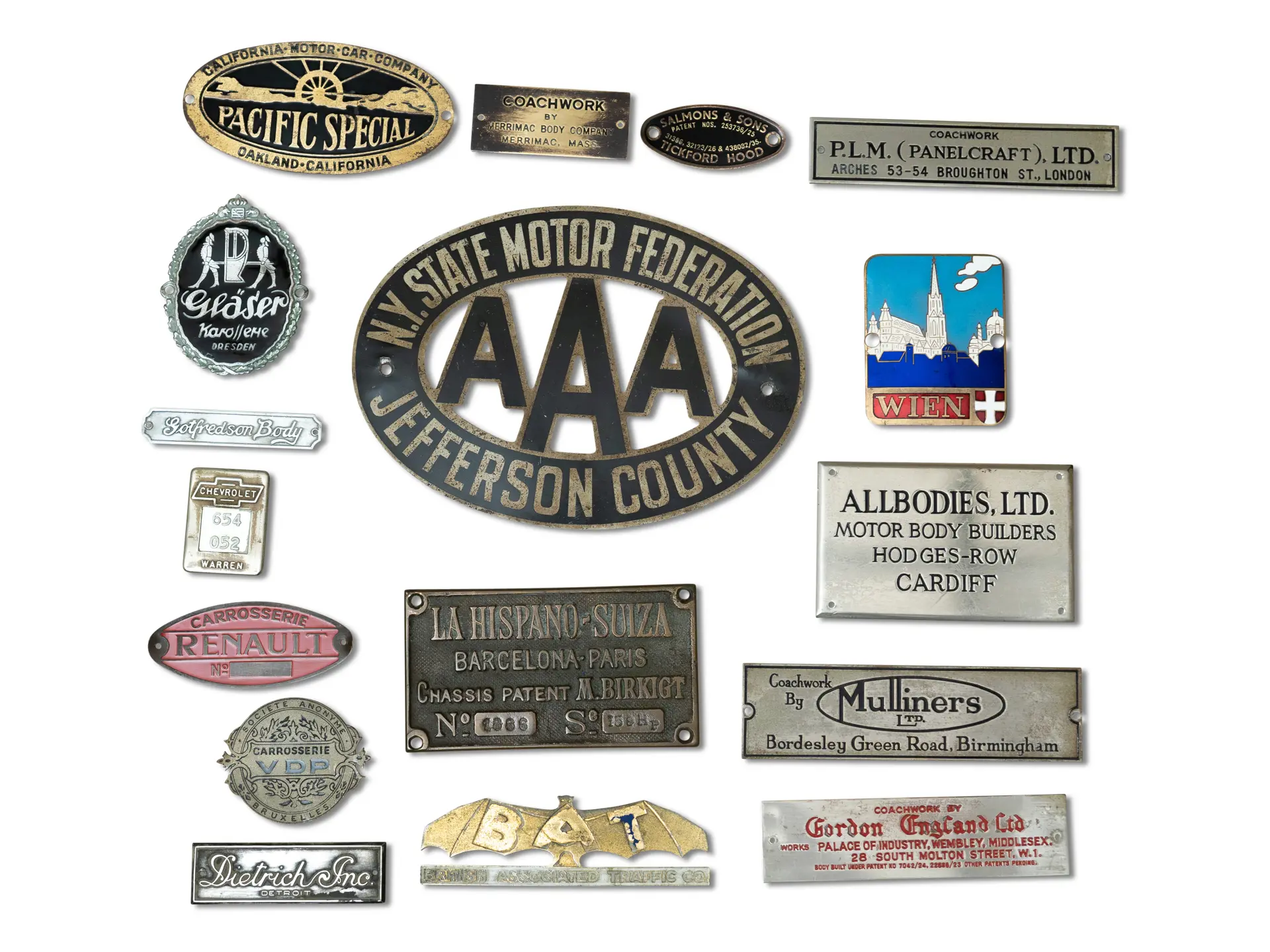 Assortment of Car Badges | THE MITOSINKA COLLECTION | RM Sotheby's