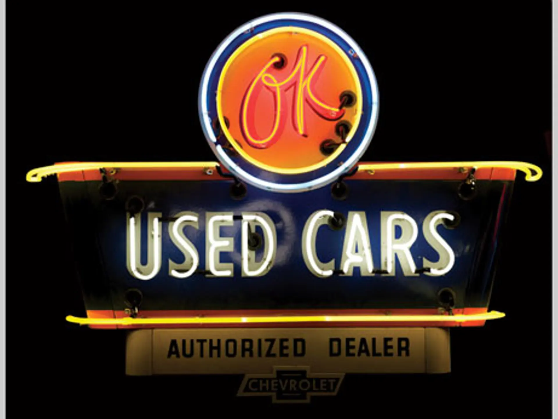 Chevrolet OK Neon Sign - 42" x 58" | Auburn Spring 2012 | RM Sotheby's