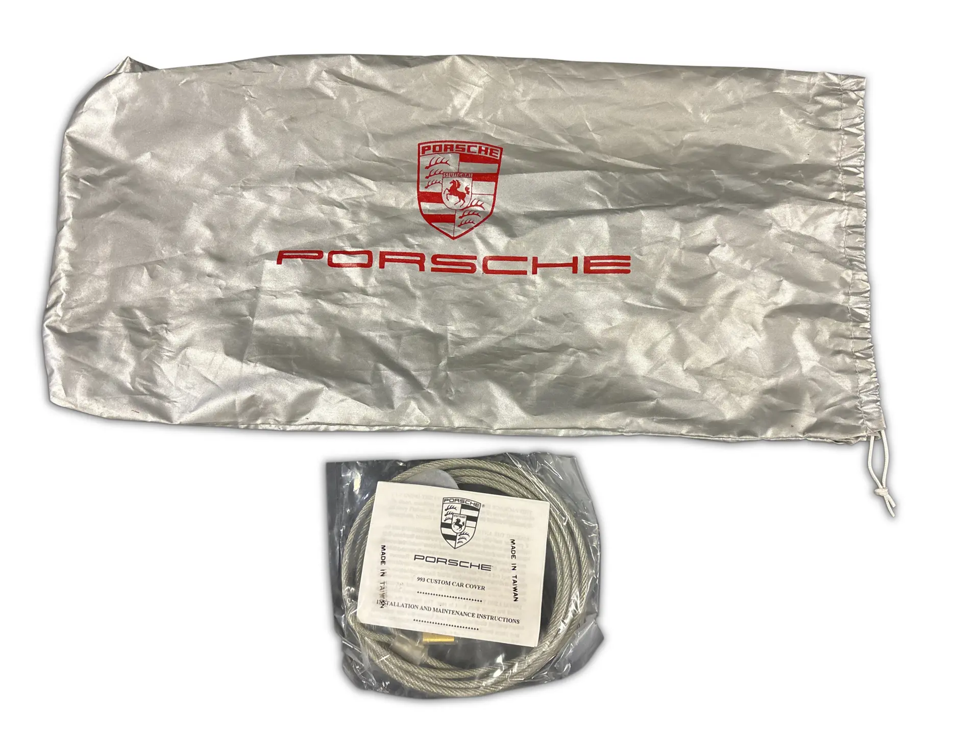 Porsche 911 Type 993 Car Cover Bag, Cable, and Instructions | The Cohen ...