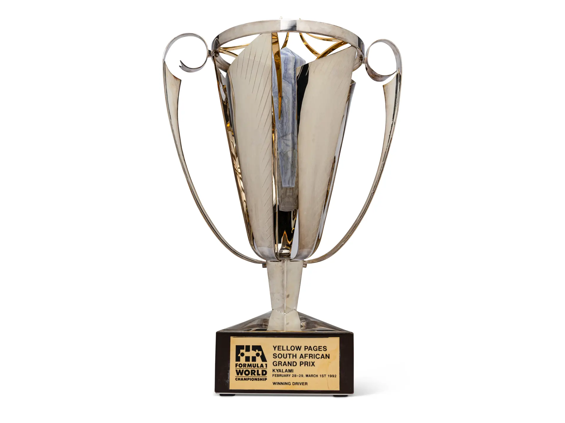 1992 South African Grand Prix 1st-Place Trophy | Nigel Mansell’s Legacy ...