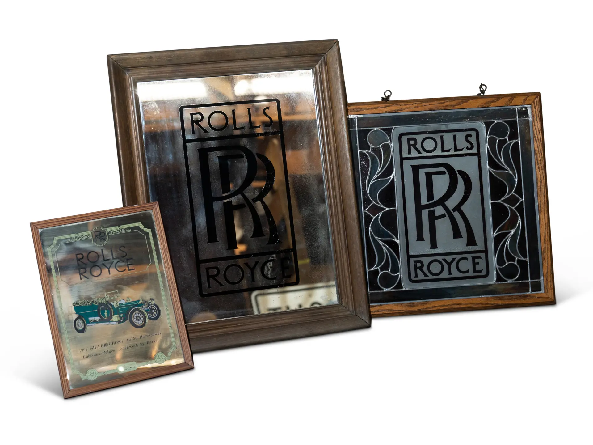 Two Rolls-Royce Mirrors and Stained Glass Window | THE MITOSINKA ...