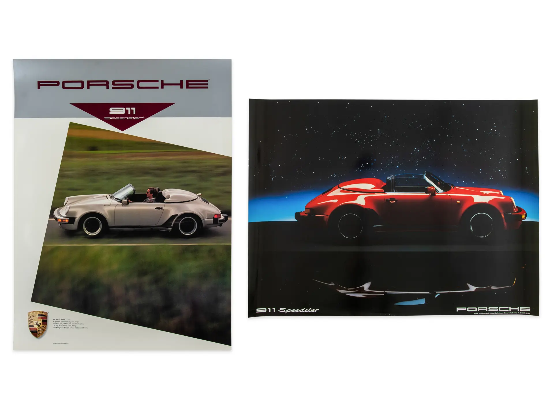 Two Porsche 911 Speedster Advertising Posters | The White Collection ...