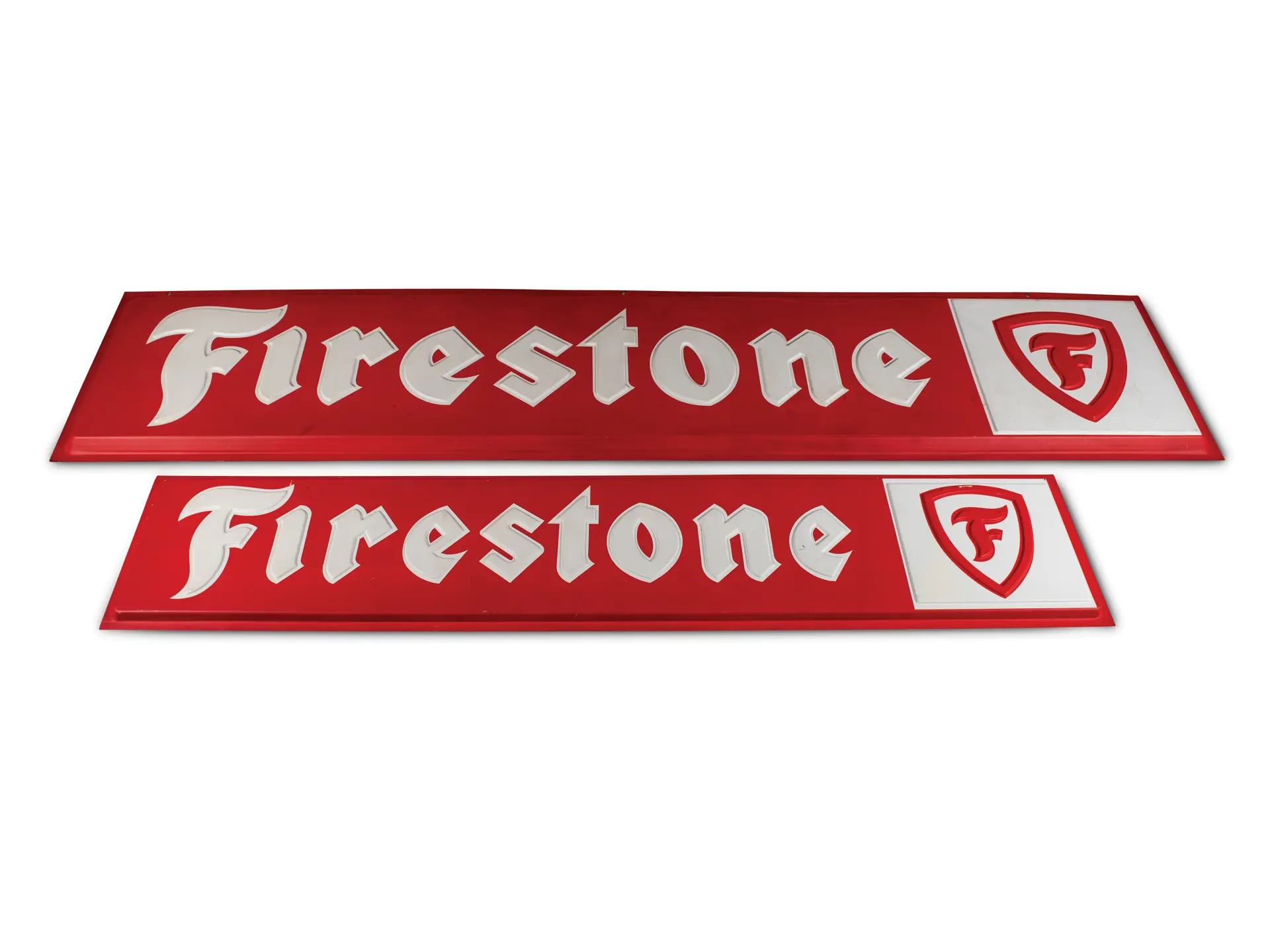 Pair of Firestone Large Plastic Signs | Auburn Fall 2019 | RM Sotheby's