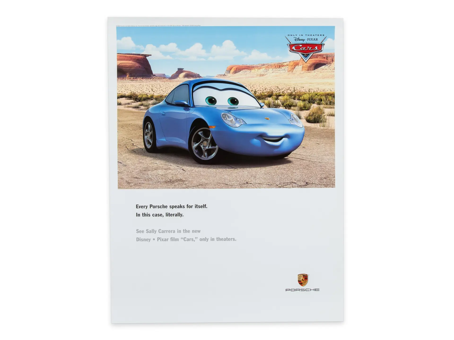 Sally Carrera "Cars" Movie Porsche Poster | The White Collection ...