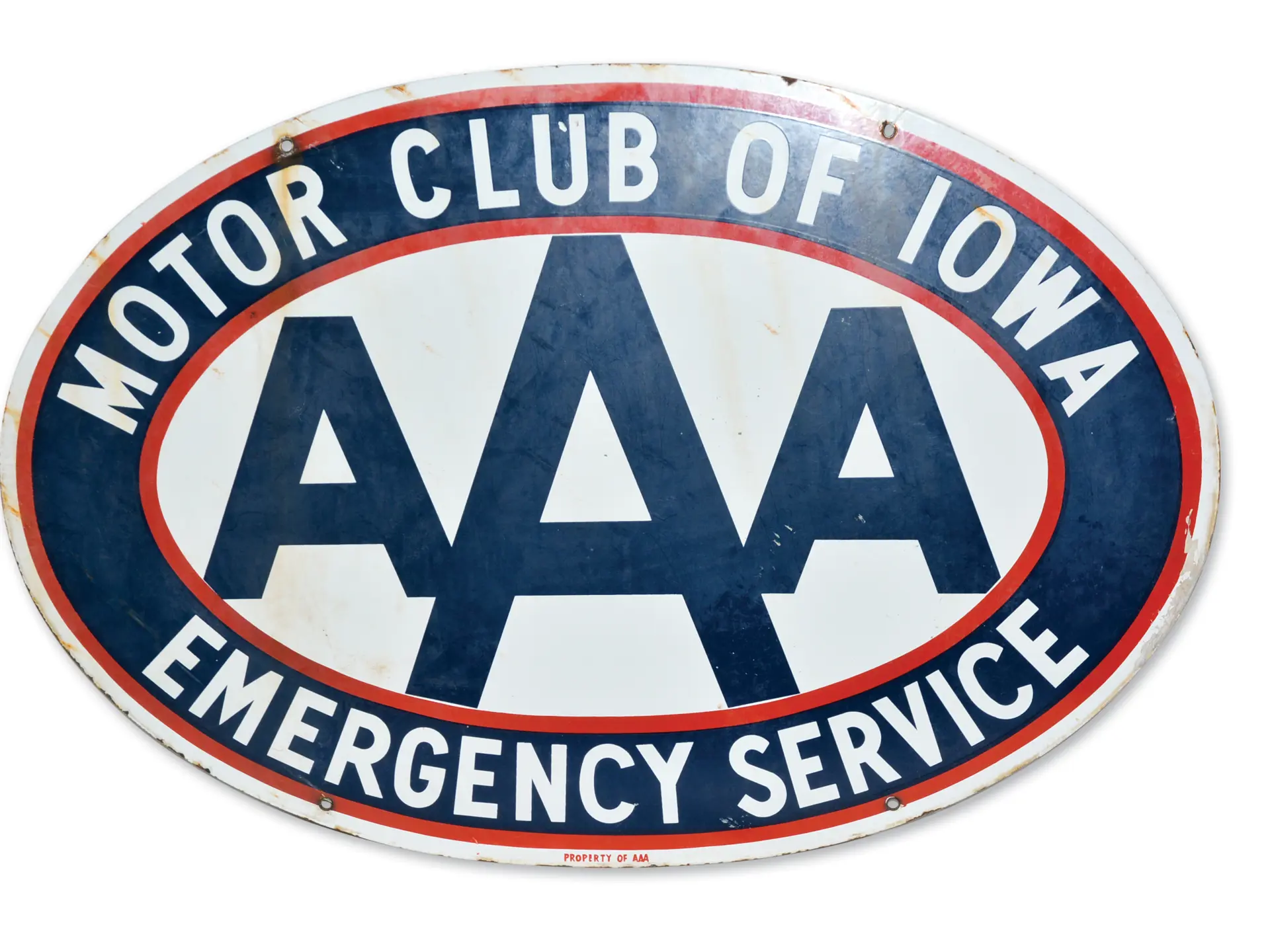 AAA Motor Club of Iowa Emergency Service Sign | Auburn Spring 2019 | RM Sotheby's