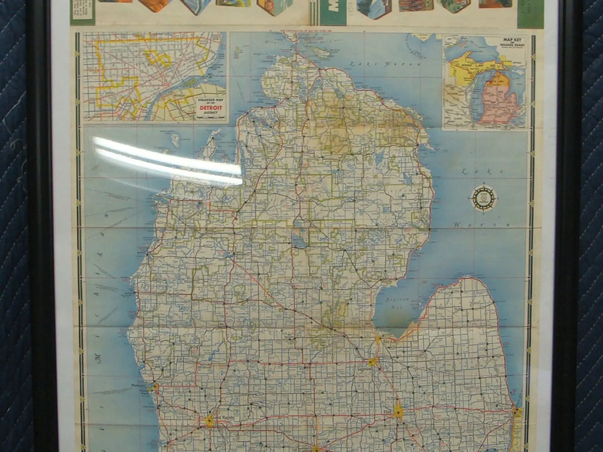 Original Cities Service Michigan Map 1950's | Auburn Spring 2014 | RM ...
